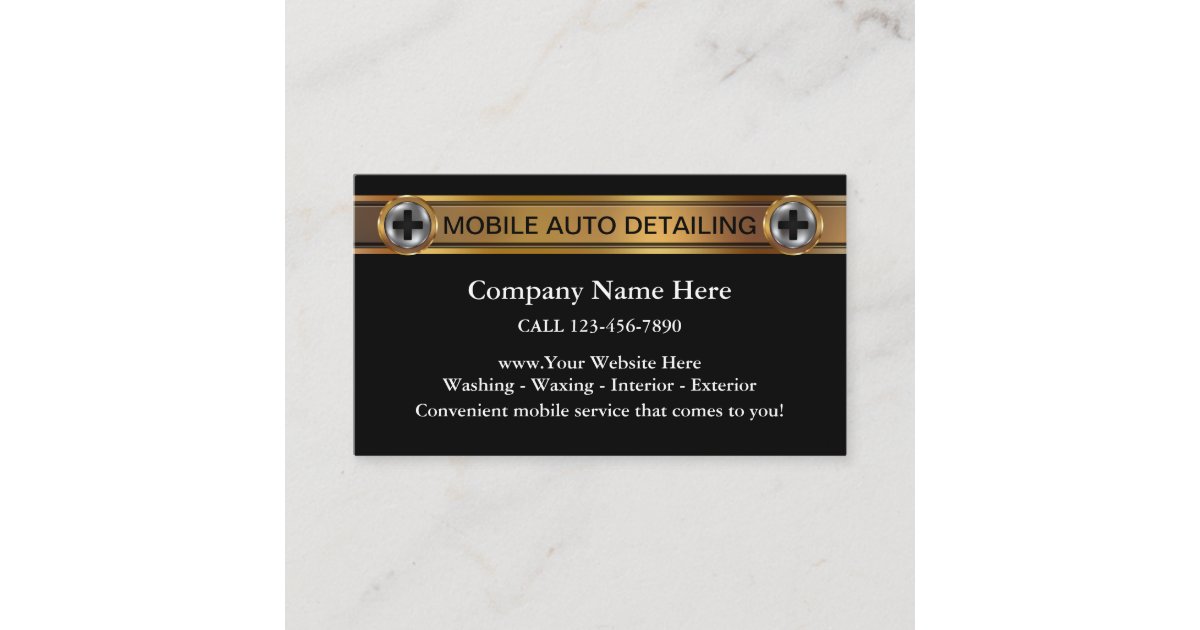 Mobile Auto Detailing Business Cards | Zazzle
