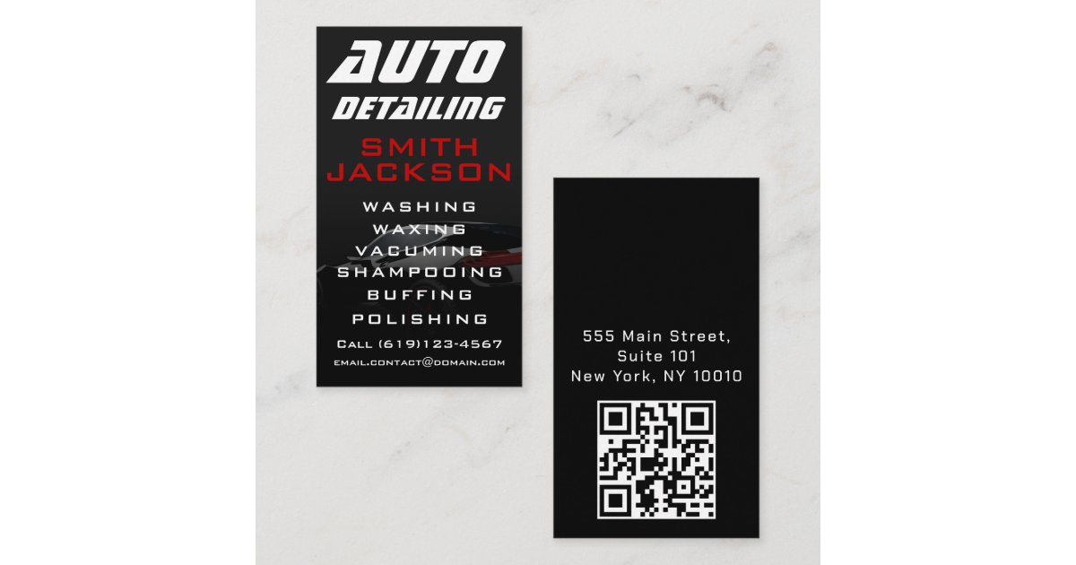 Mobile Auto Detailing Service Business Card | Zazzle