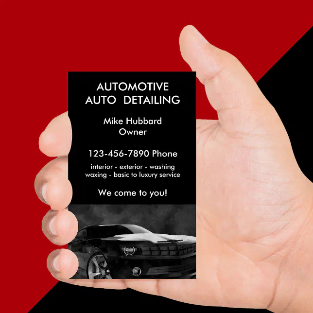 Mobile Auto Detailing Service Business Card | Zazzle
