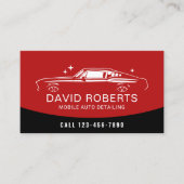Mobile Auto Detailing Sparkling Muscle Car Wash Business Card | Zazzle