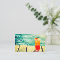 Mobile bar or bartender business business card | Zazzle