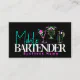 Mobile Bartender Club Bar Neon Drinks Business Card | Zazzle