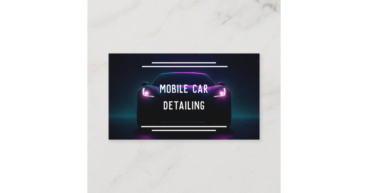 Mobile Car Detailing Business Card | Zazzle