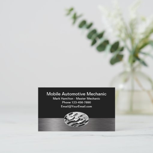 Mobile Car Mechanic Design Business Card | Zazzle