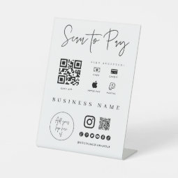 Mobile Checkout Scan QR Code Sign Small Business | Zazzle