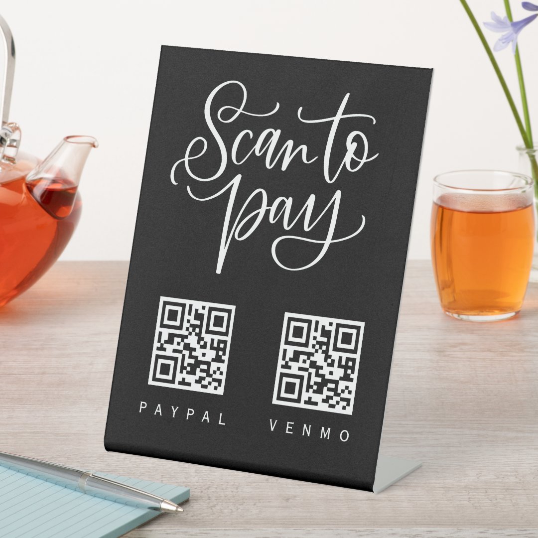 Mobile checkout Scan QR Code Sign Wedding Business | Zazzle