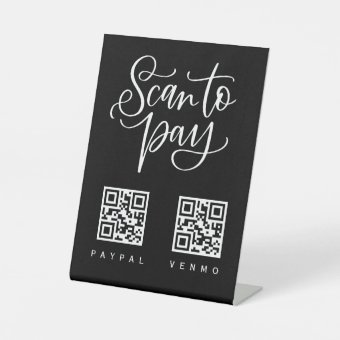 Mobile checkout Scan QR Code Sign Wedding Business | Zazzle
