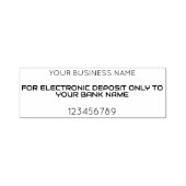 MOBILE DEPOSIT ONLY BUSINESS BANK ENDORSEMENT SELF-INKING STAMP | Zazzle