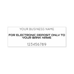 MOBILE DEPOSIT ONLY BUSINESS BANK ENDORSEMENT SELF-INKING STAMP | Zazzle