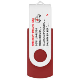 Mobile Emergency Medical Info (Personalized) Flash Drive | Zazzle