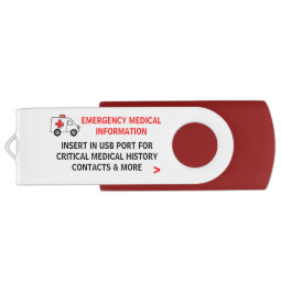 Mobile Emergency Medical Info (Personalized) Flash Drive | Zazzle