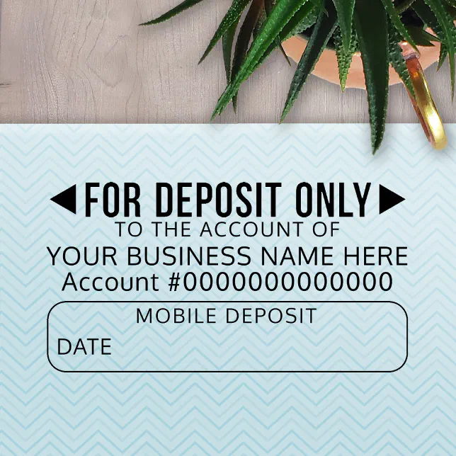 Mobile For Deposit Only Basic Office Business Bank Self-inking Stamp ...