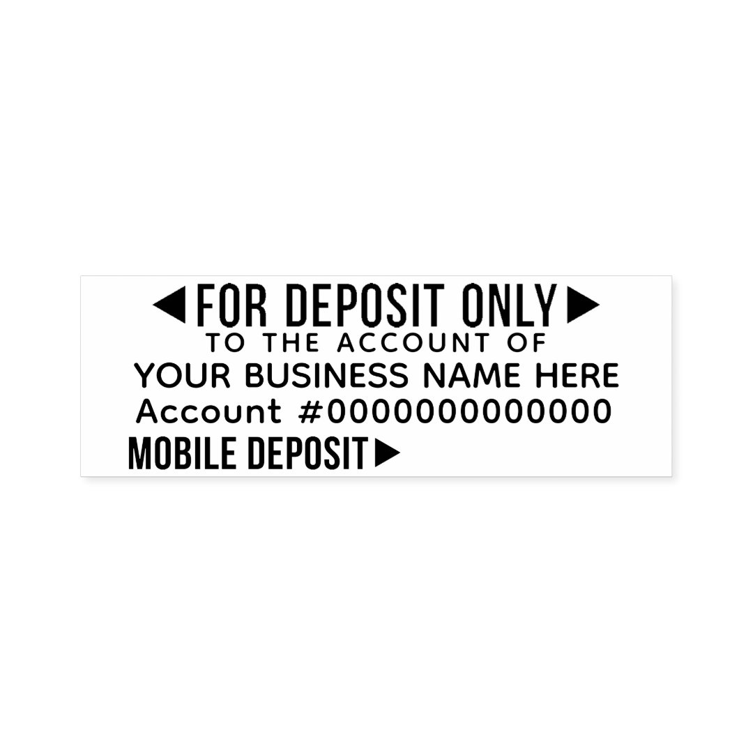 Mobile For Deposit Only Basic Office Business Bank Self-inking Stamp ...