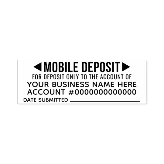 Mobile For Deposit Only Basic Office - Date Area Self-inking Stamp ...