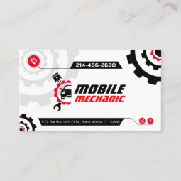 Mobile Mechanic, Auto Repair, Car Repair, Editable Business Card | Zazzle