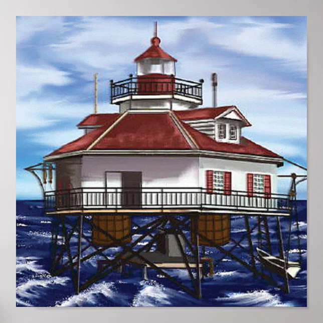 Mobile Middle Bay lighthouse Poster | Zazzle