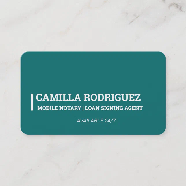 Mobile Notary Business Card | Zazzle