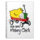 Mobile Notary Chick Red Wagon Customized Name Notebook | Zazzle