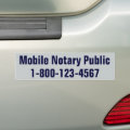 Mobile Notary Public Bumper Sticker | Zazzle
