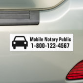 Mobile Notary Public Car Bumper Sticker | Zazzle