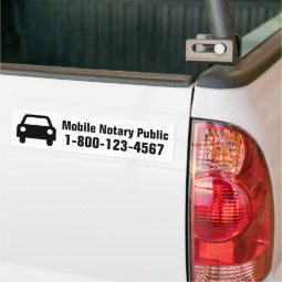 Mobile Notary Public Car Bumper Sticker | Zazzle
