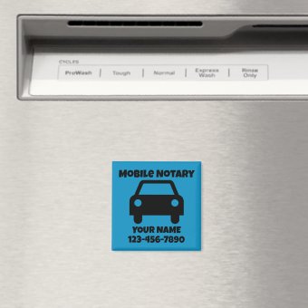 Mobile Notary Public Car Symbol Customized Magnet | Zazzle
