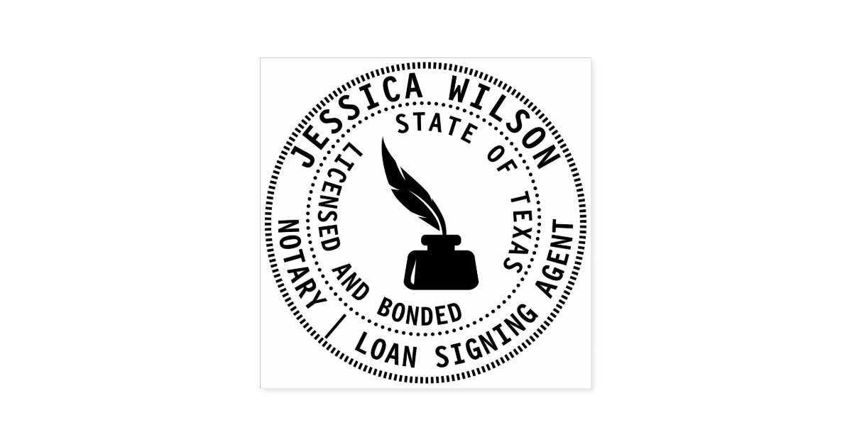 Mobile Notary Public Loan Signing Agent Self-inking Stamp | Zazzle