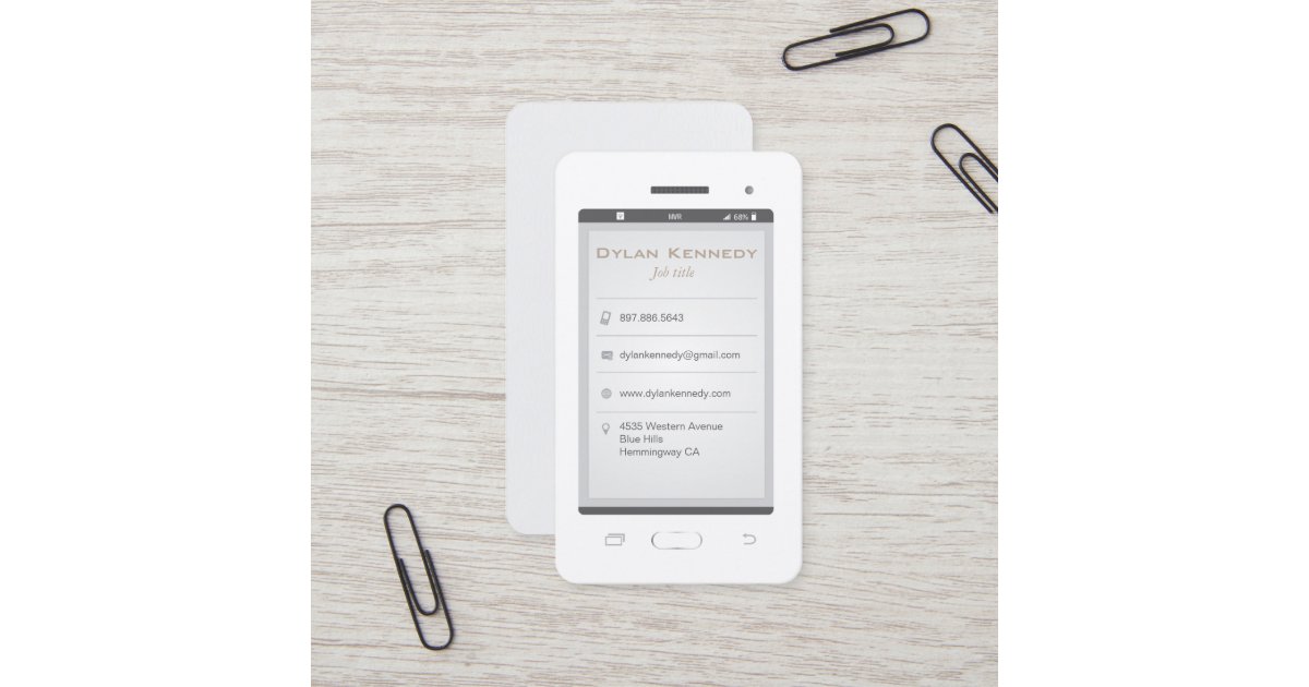 Mobile phone business card | Zazzle