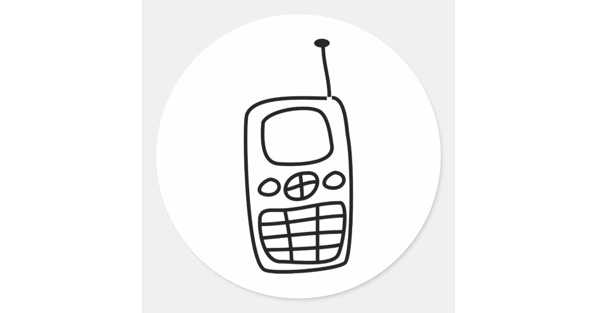 Mobile Phone Classic Round Sticker | Zazzle
