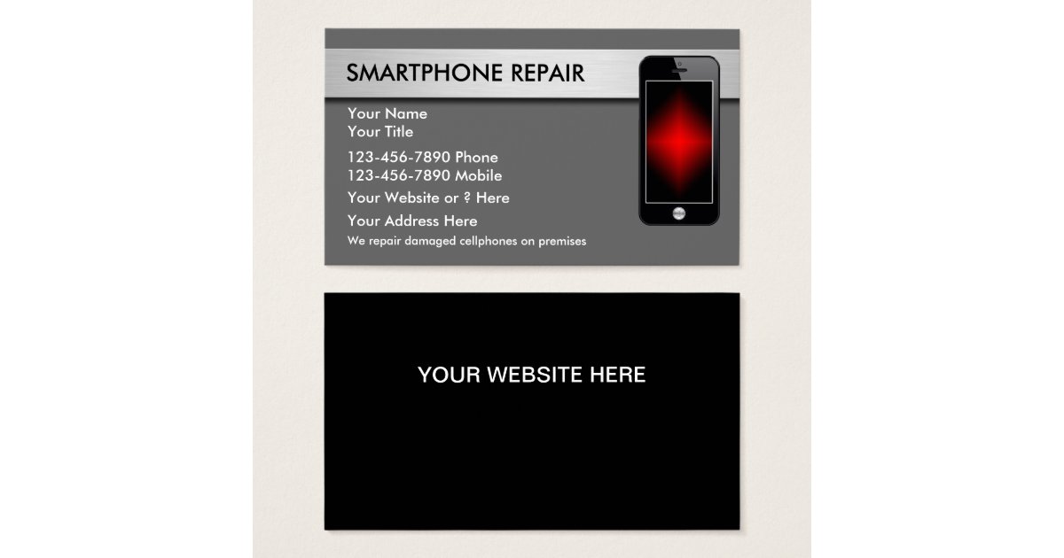 Mobile Phone Repair Business Cards | Zazzle