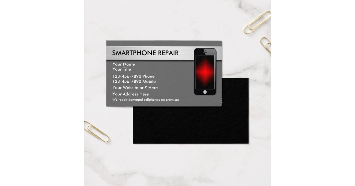 Mobile Phone Repair Business Cards | Zazzle