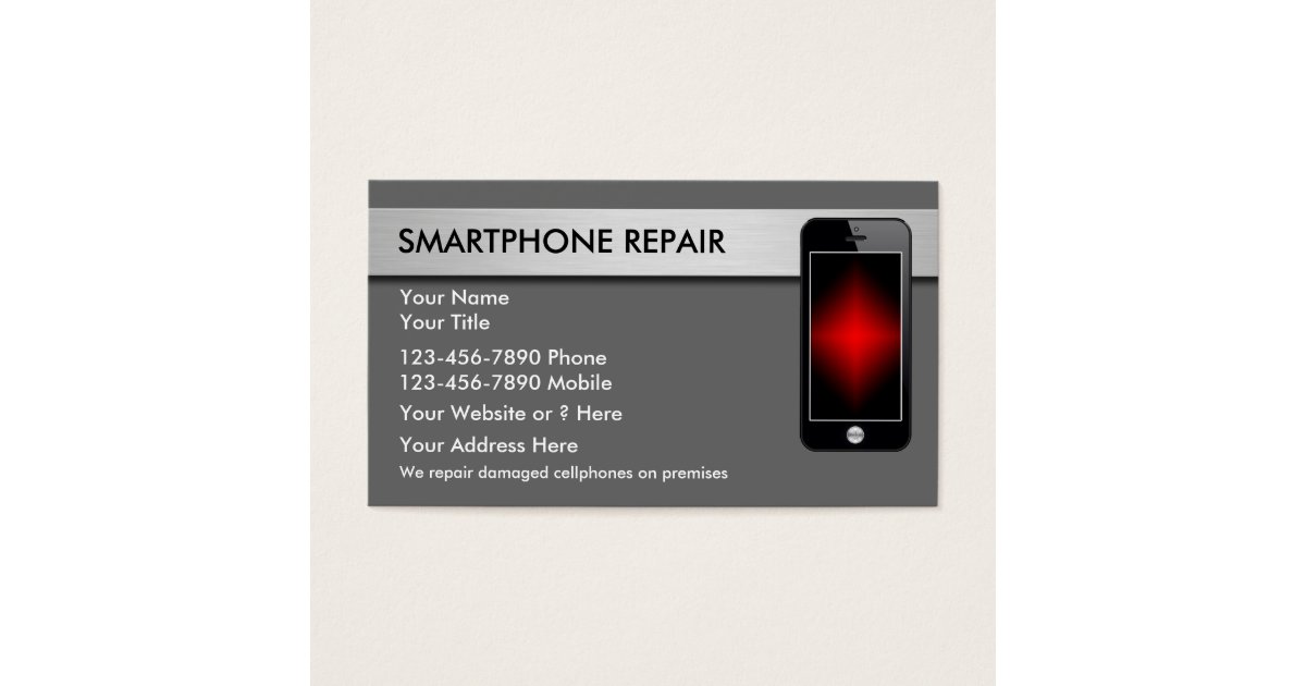Mobile Phone Repair Business Cards | Zazzle
