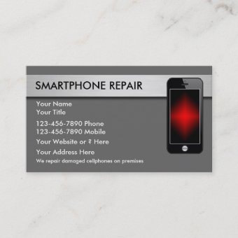 Mobile Phone Repair Business Cards | Zazzle
