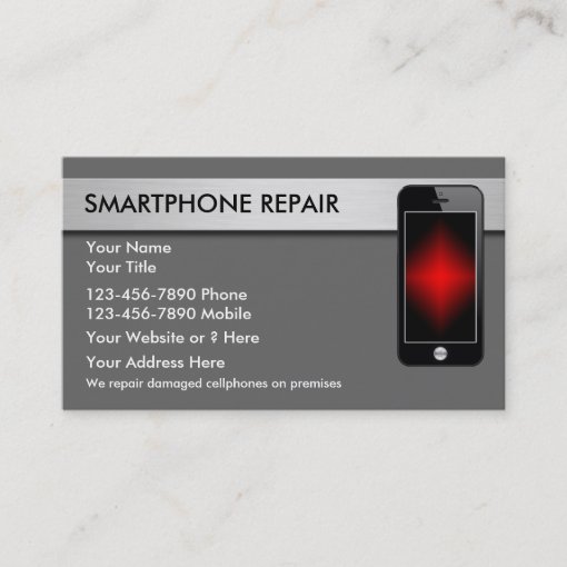 Mobile Phone Repair Business Cards | Zazzle
