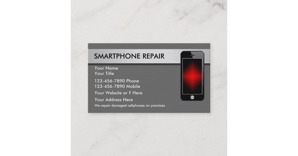Mobile Phone Repair Business Cards | Zazzle