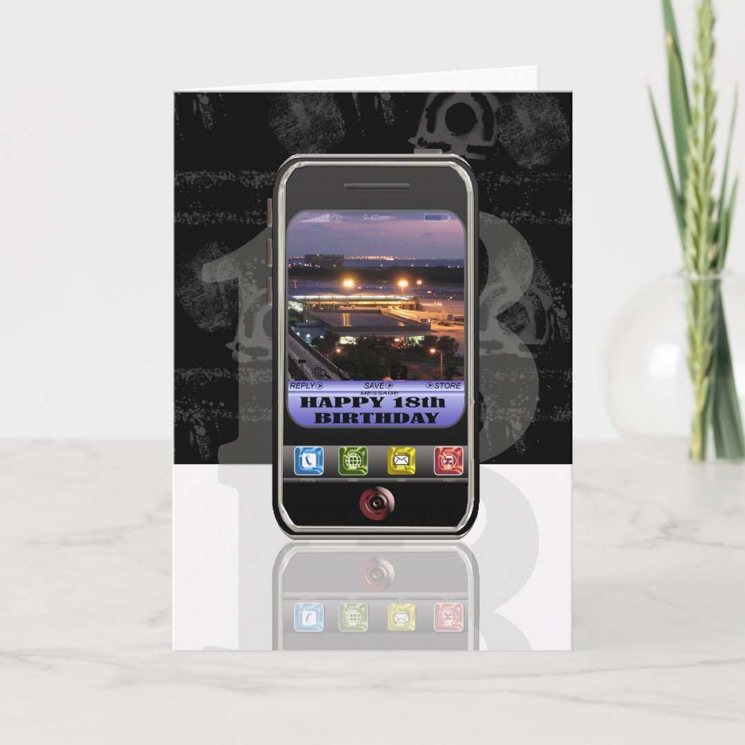 mobile phone text message Happy Birthday cellphone Card | Zazzle