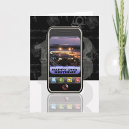 mobile phone text message Happy Birthday cellphone Card | Zazzle