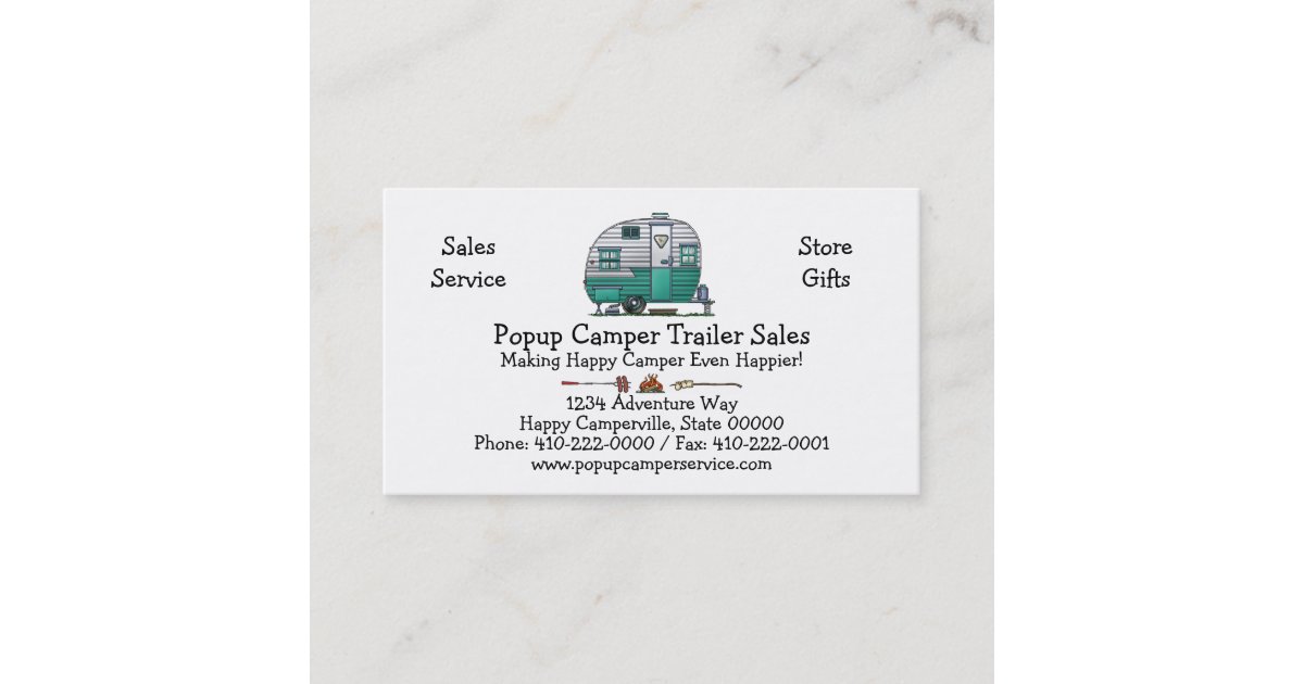 Mobile Scout Camper Business Card | Zazzle