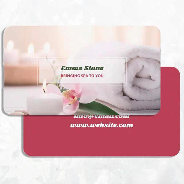 Mobile Spa Massage Business Card | Zazzle