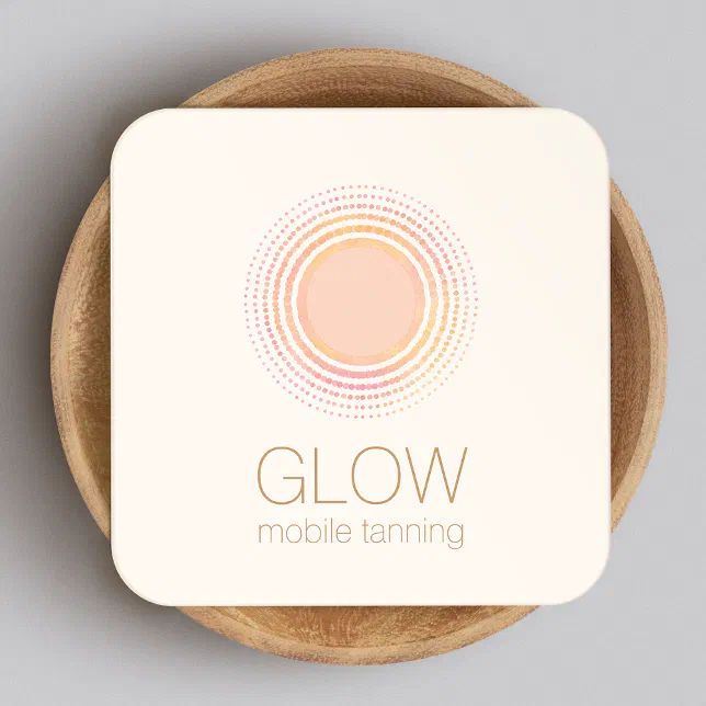 Mobile Spray Tan Business Sun Rays Card | Zazzle