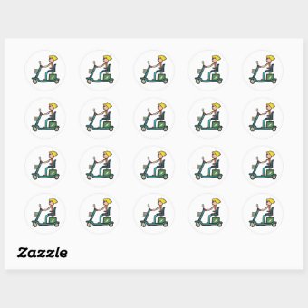 Mobility Scooter Classic Round Sticker | Zazzle