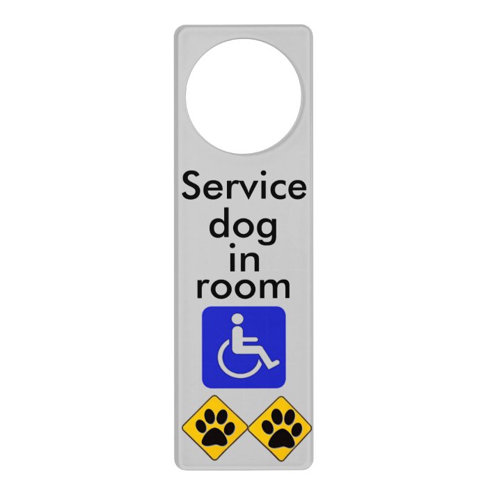Mobility service dog in room door hanger | Zazzle.com