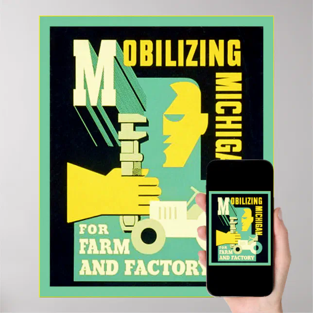 Mobilizing Michigan ~ Vintage Employment Ad Poster | Zazzle