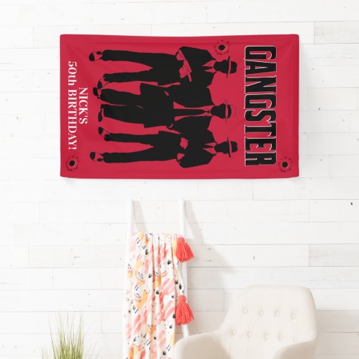 Mobster Themed, Gangster Party Banner | Zazzle