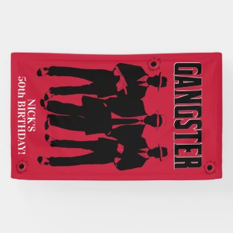 Mobster Themed, Gangster Party Banner | Zazzle