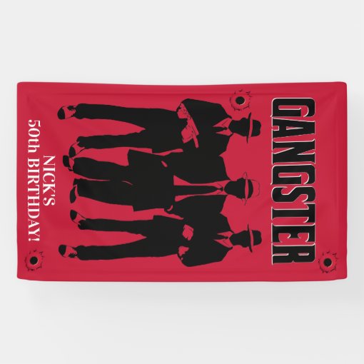 Mobster Themed, Gangster Party Banner | Zazzle