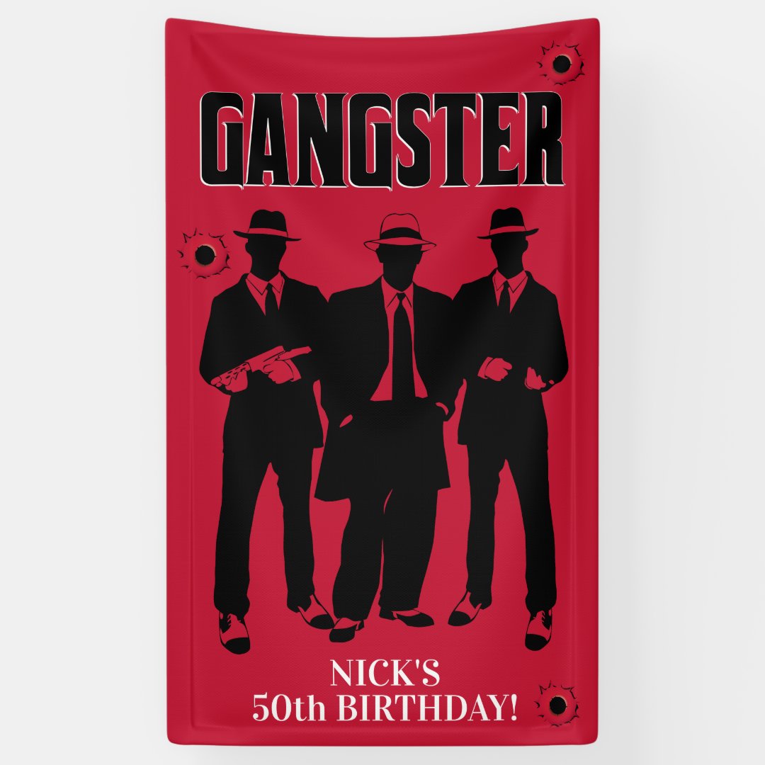 Mobster Themed, Gangster Party Banner | Zazzle