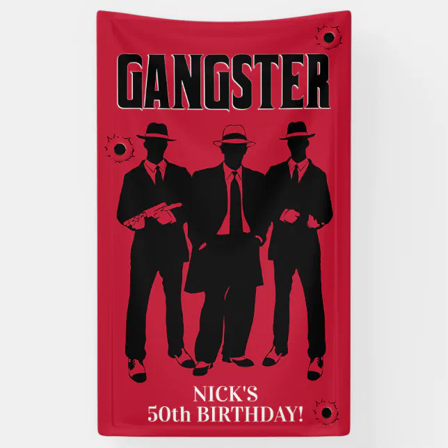 Mobster Themed, Gangster Party Banner | Zazzle