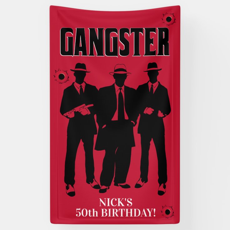 Mobster Themed, Gangster Party Banner | Zazzle