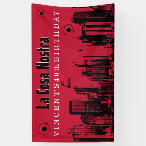 Mobster Themed, Gangster Party Banner | Zazzle